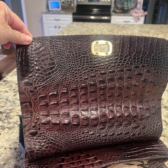 Brahmin | Bags | Vintage Brahmin Kaitlin Top Handle Briefcaseipod Case ...